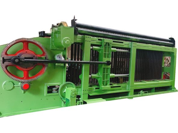 3.2mm Galvanized Iron Wire Three Twist Gabion Weaving Machine 70*90mm Mesh