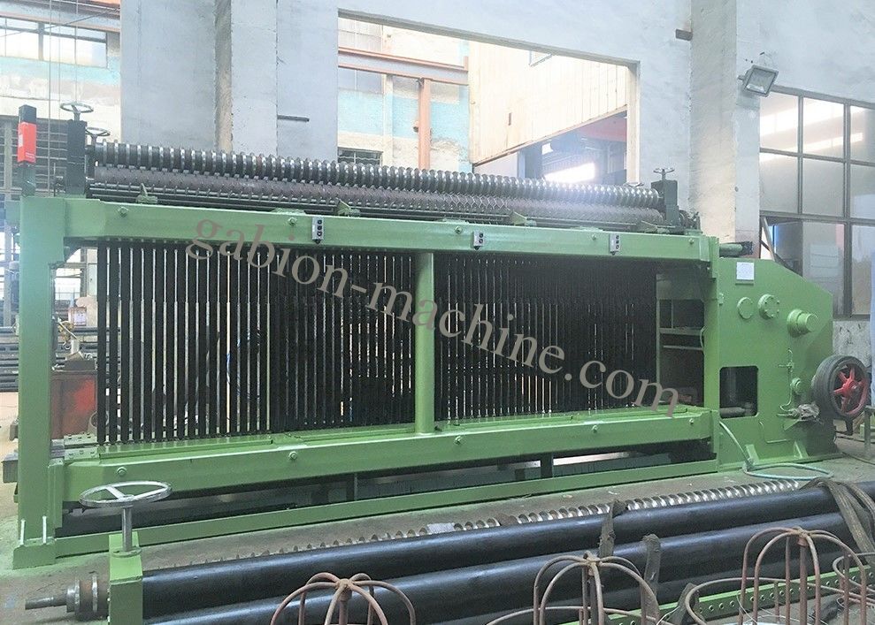 5000mm 30kw Gabion Mesh Machine PLC Control 100*120mm Hexagonal Wire Mesh