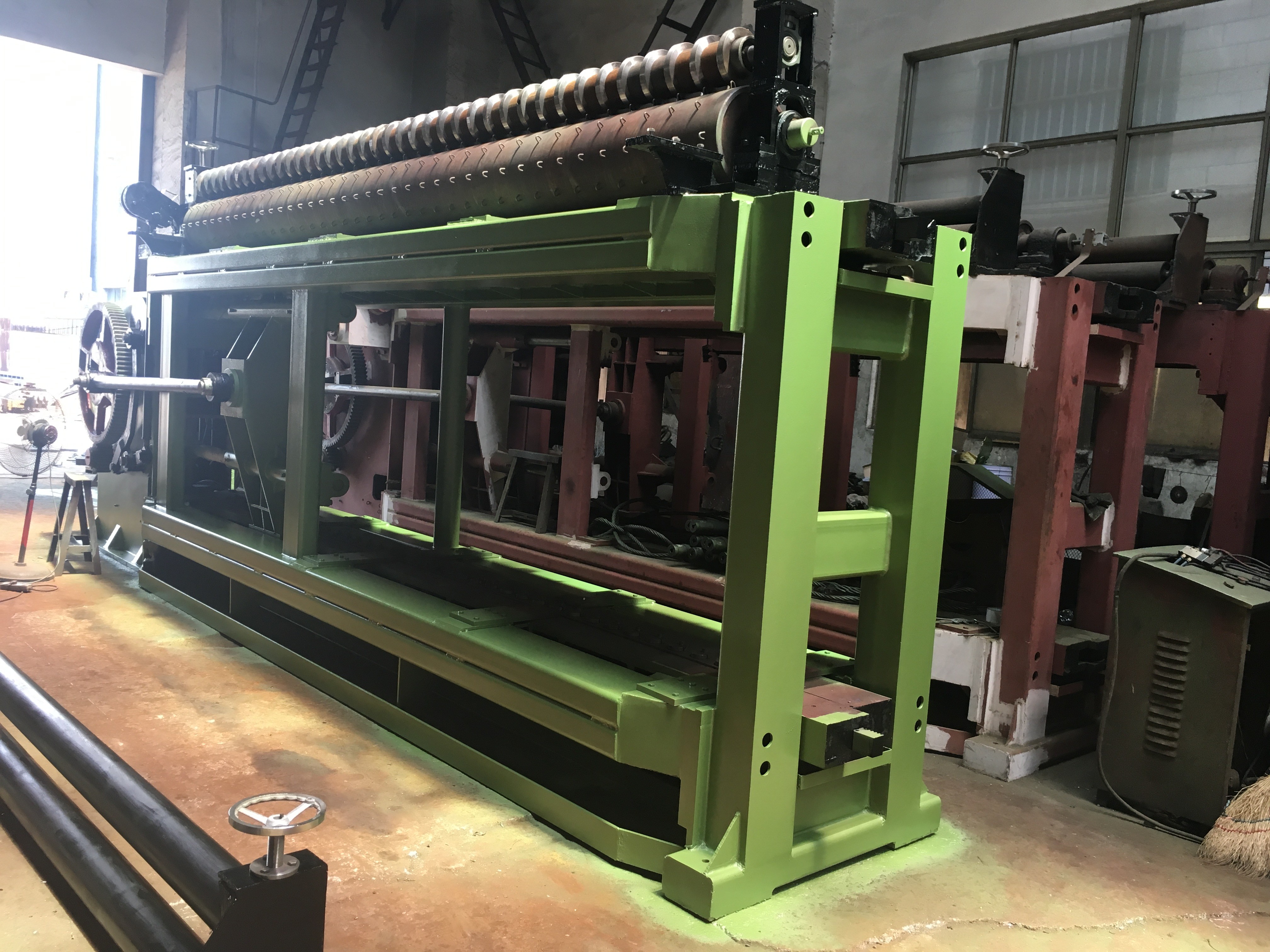 84 x 120mm Mesh Size Low Noise Automatic Gabion Basket Machine For Max ...