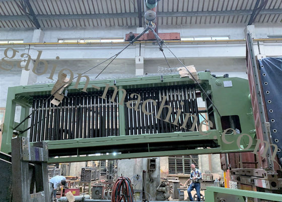 3.2mm Wire 80x100mm Adjustable Gabion Mesh Machine 195m/h Mesh Output